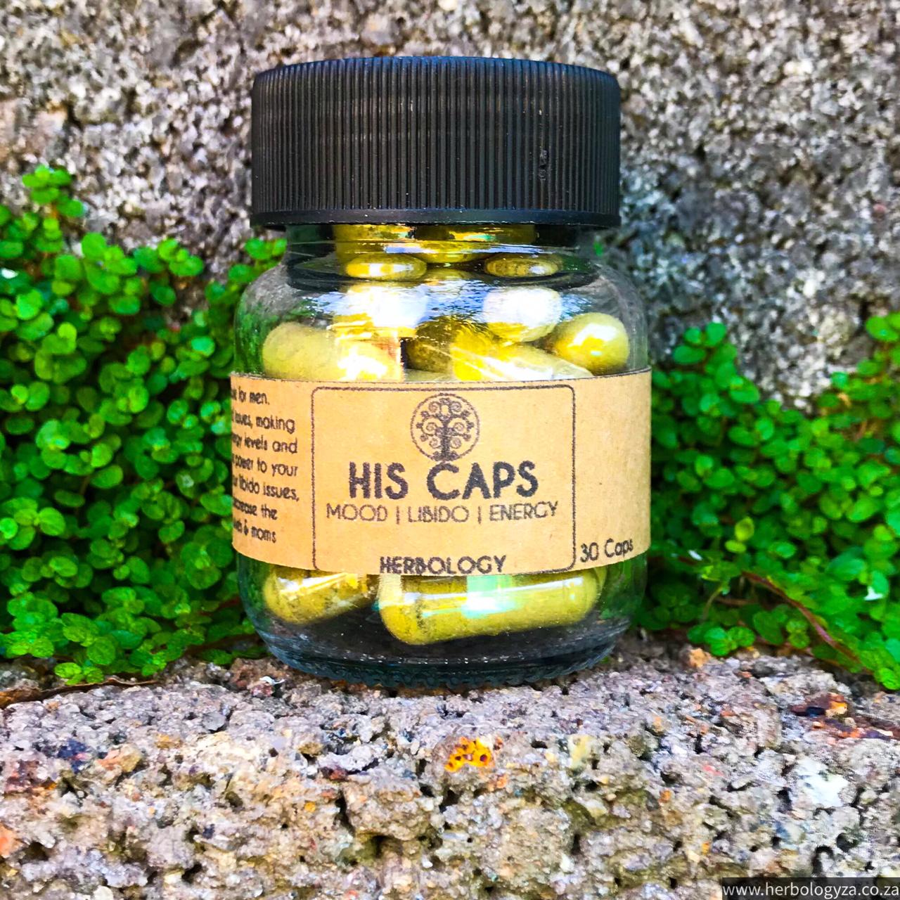 Herbology HIS Caps for men on top of stuff in their lives